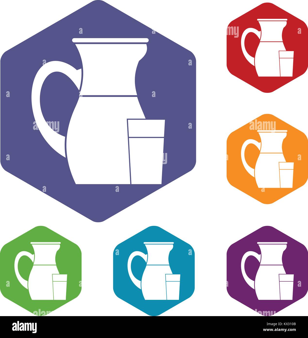 Jug of milk icons set Stock Vector Image & Art - Alamy
