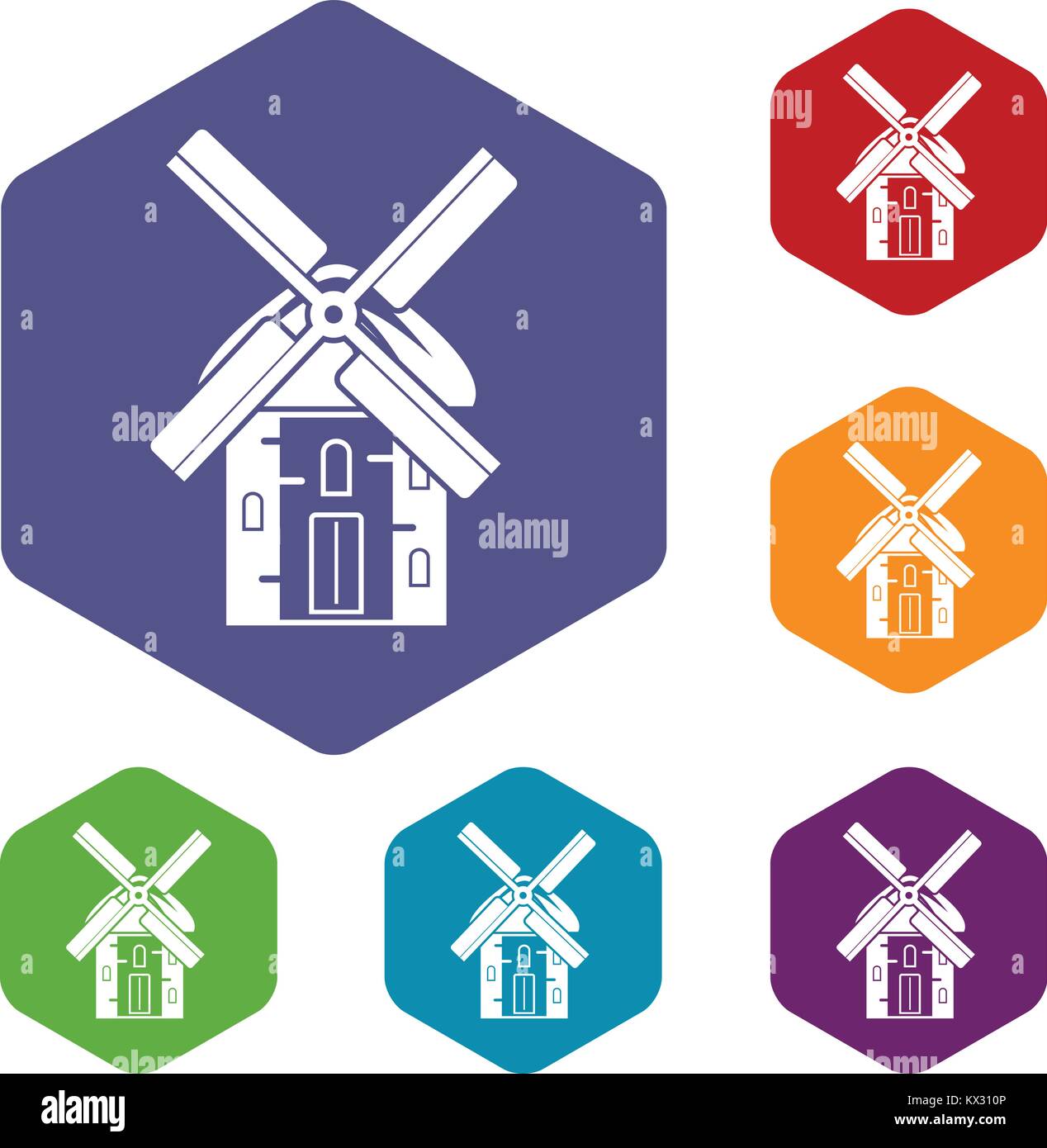 Antique grain mill Stock Vector Images - Alamy