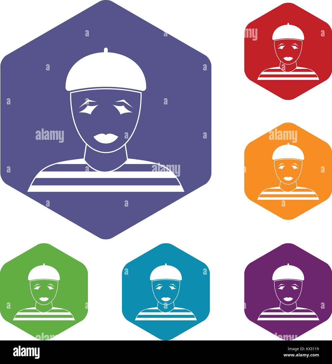 Clown icons set Stock Vector Image & Art - Alamy