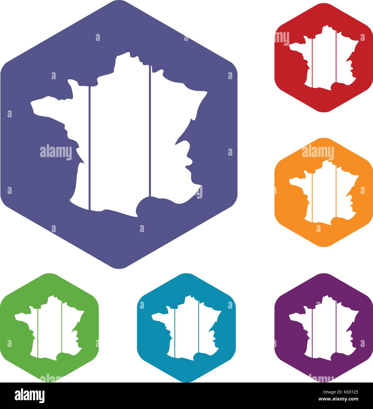 France icons set Stock Vector Image & Art - Alamy