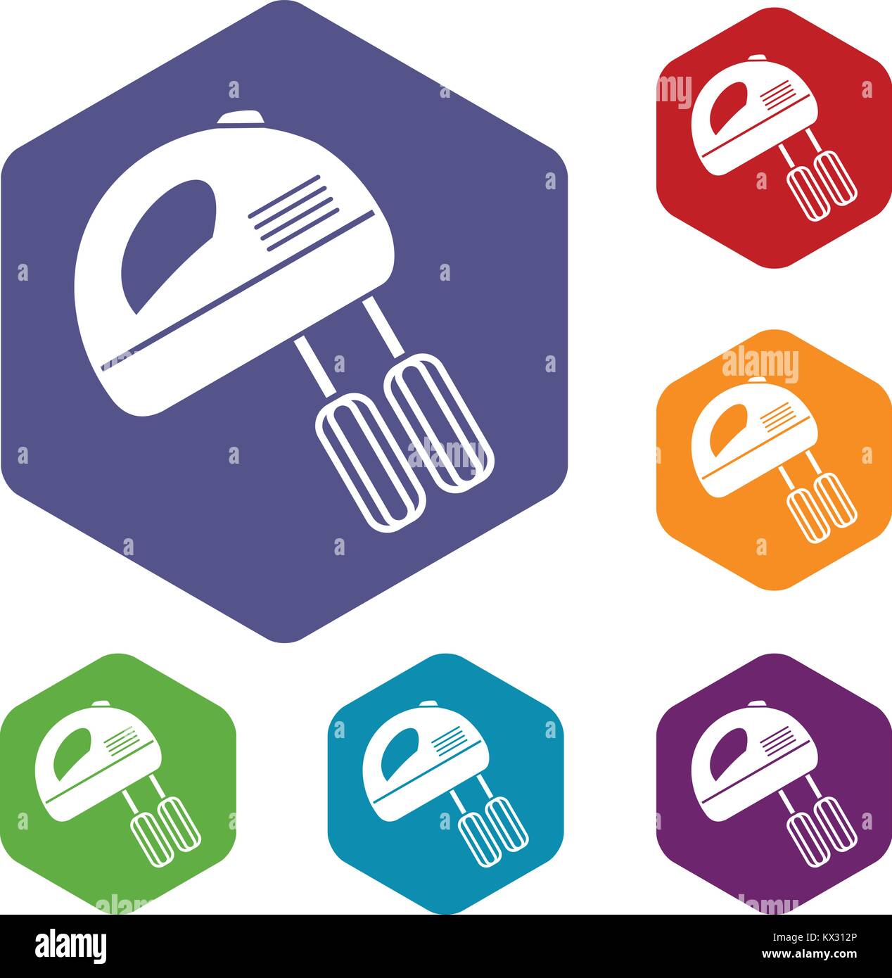 Electric mixer icons set Stock Vector Image & Art - Alamy