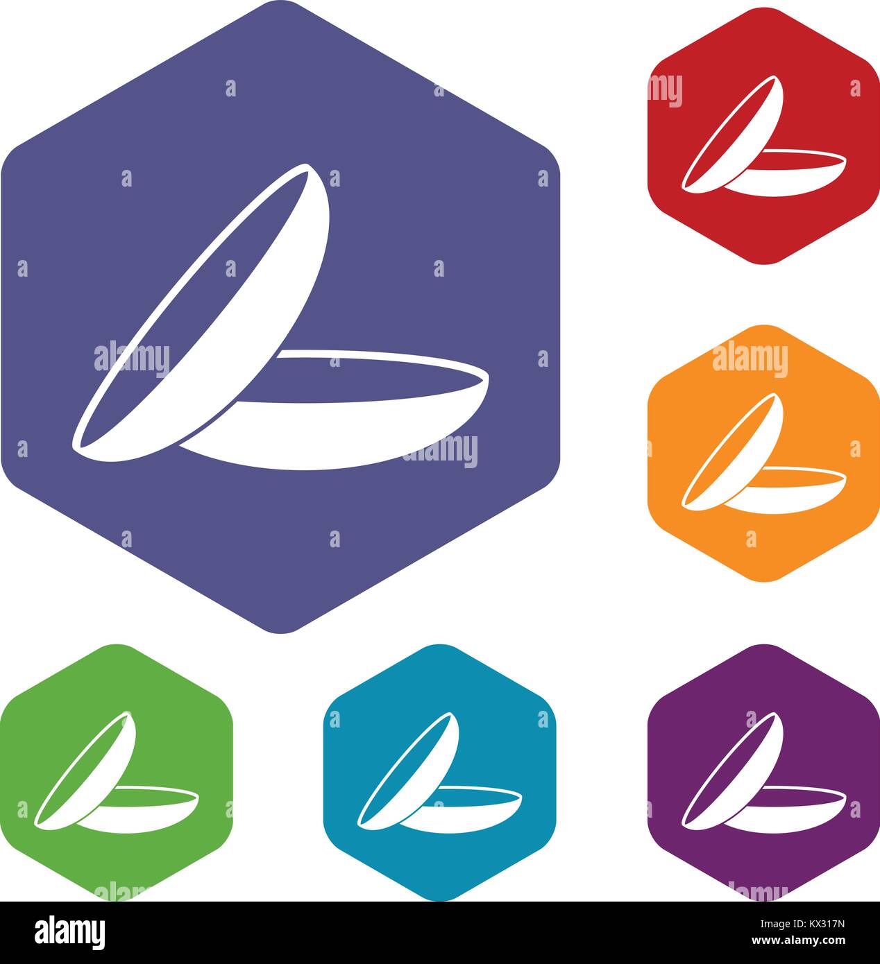 Contact lenses icons set Stock Vector Image & Art - Alamy