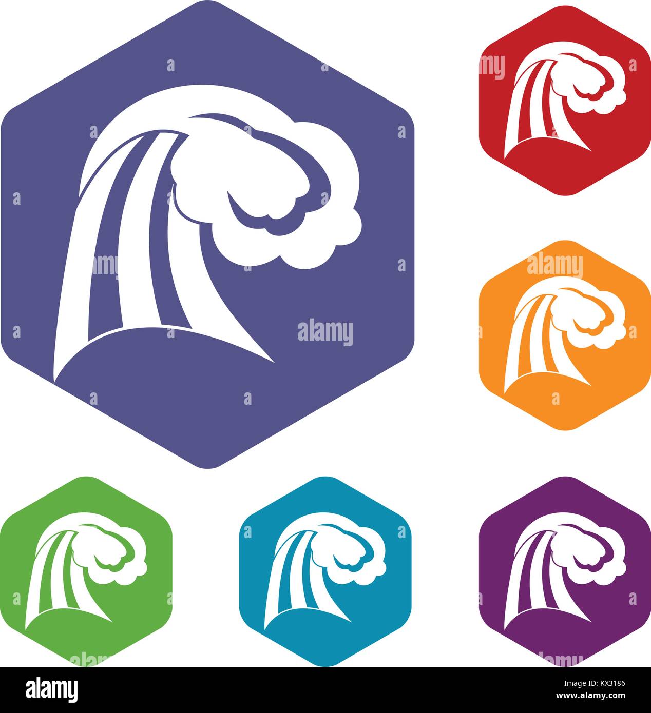Big wave icons set Stock Vector Image & Art - Alamy