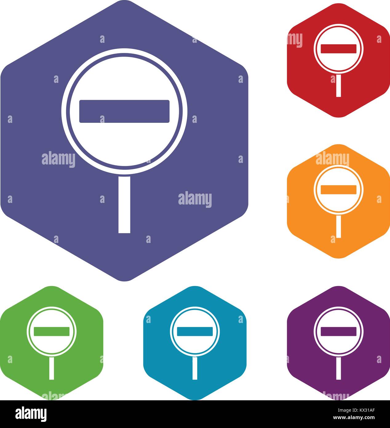 No entry sign icons set Stock Vector Image & Art - Alamy