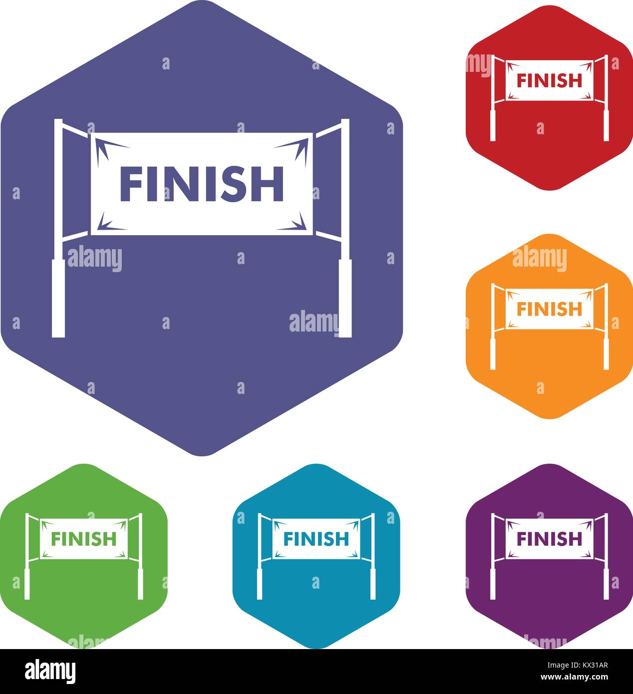 Finish line gates icons set Stock Vector Image & Art - Alamy