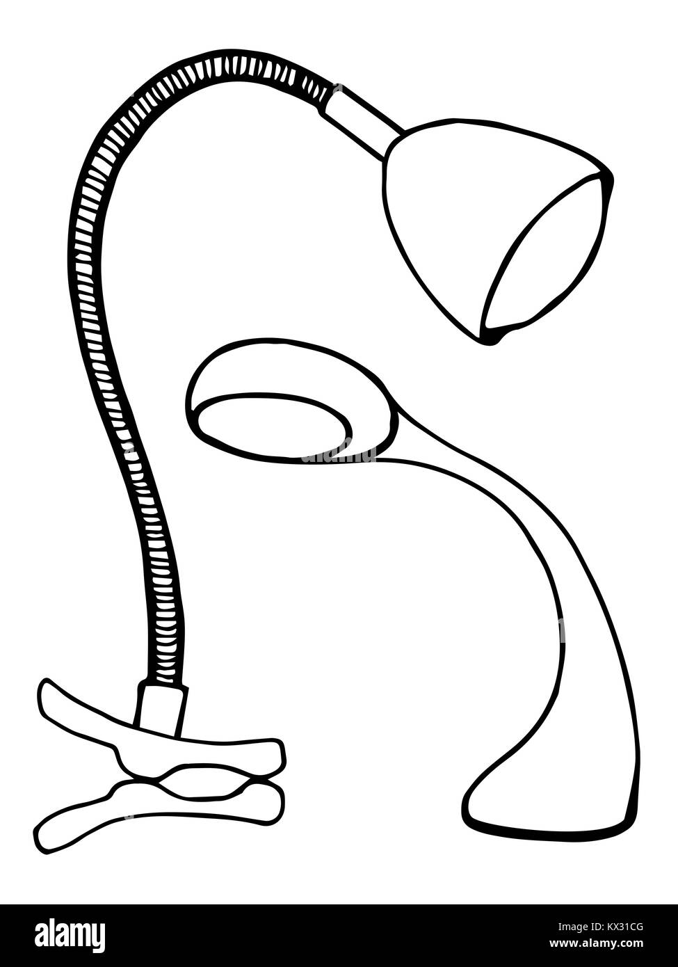 Two reading lamps isolated on white background. Vector illustration in ...