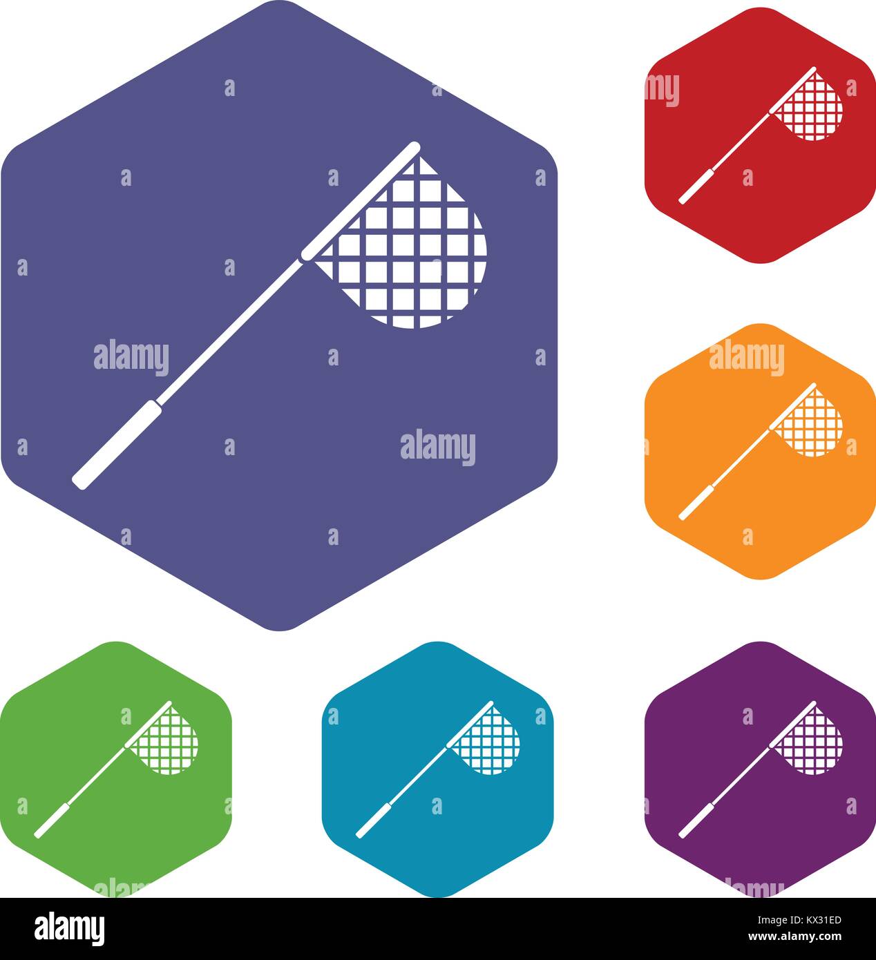 Fishing net icons set Stock Vector Image & Art - Alamy