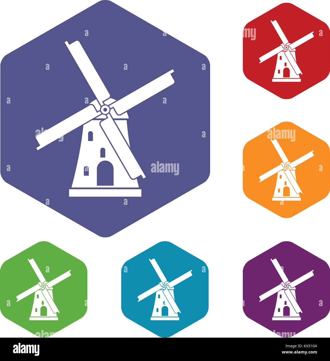 Ancient tower windmill Stock Vector Images - Alamy