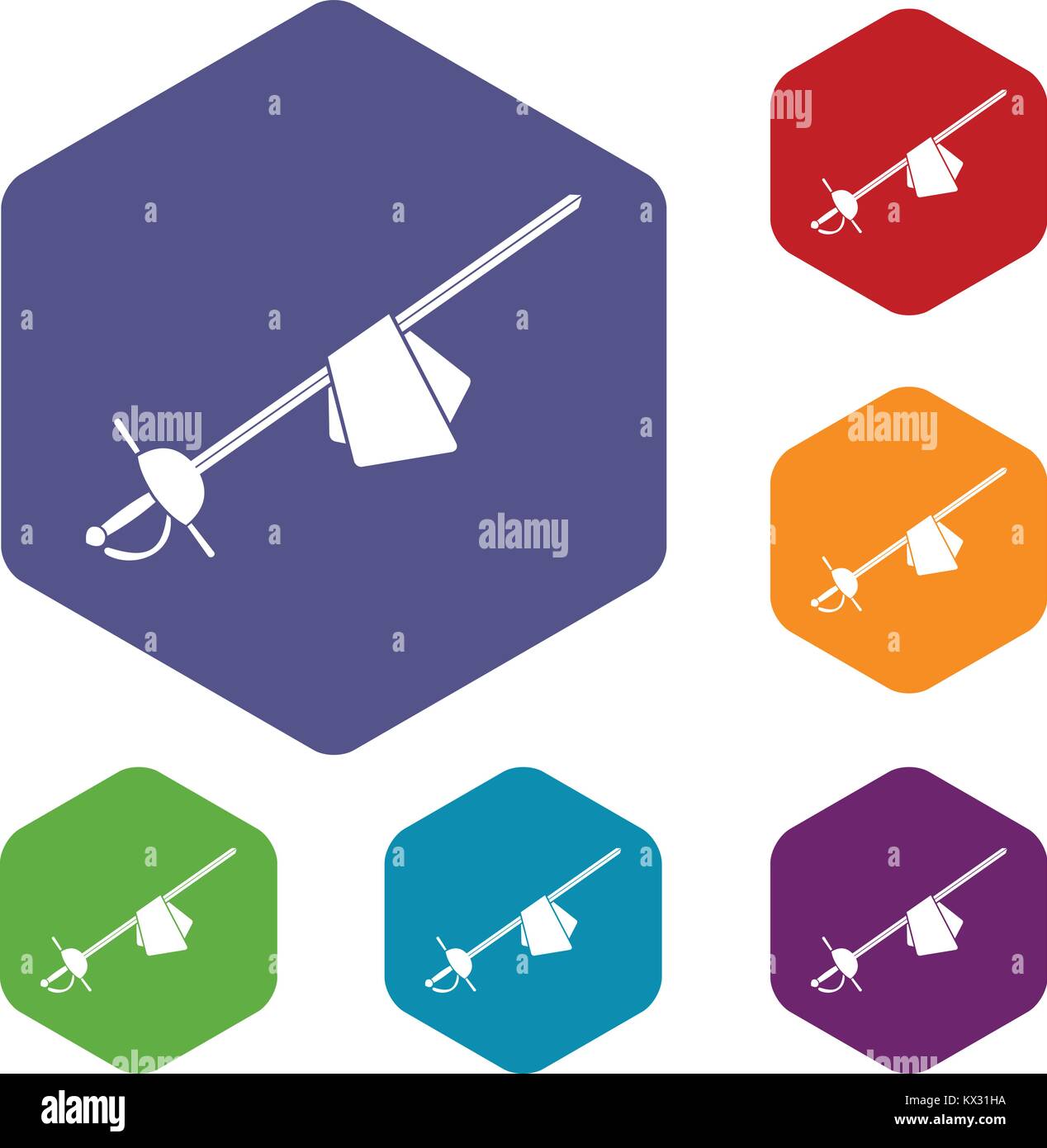 Saber icons set Stock Vector Image & Art - Alamy