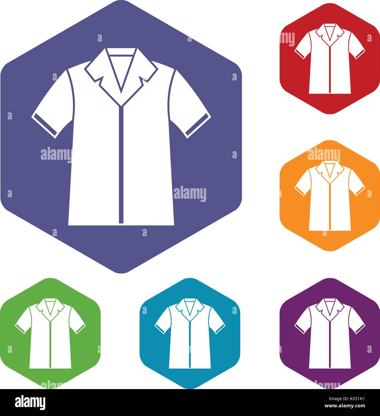 Shirt polo icons set Stock Vector Image & Art - Alamy