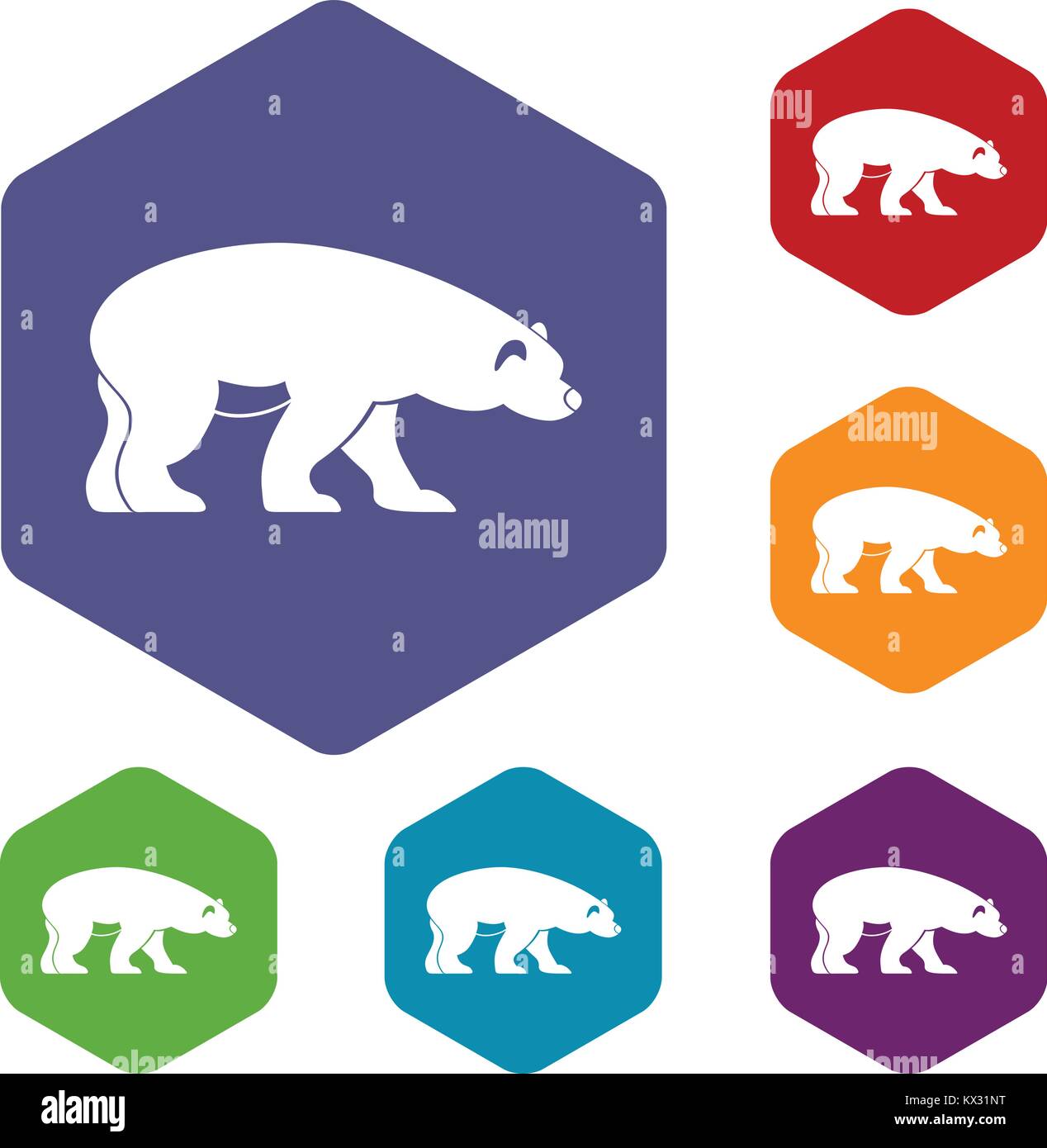 Bear icons set Stock Vector Image & Art - Alamy
