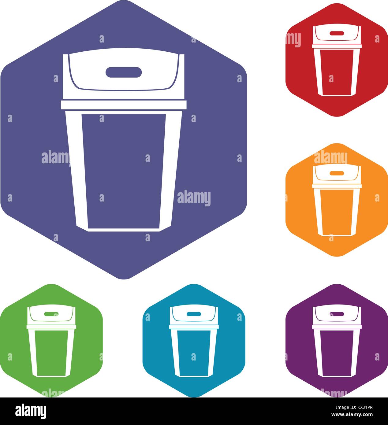 Big trashcan icons set Stock Vector Image & Art - Alamy