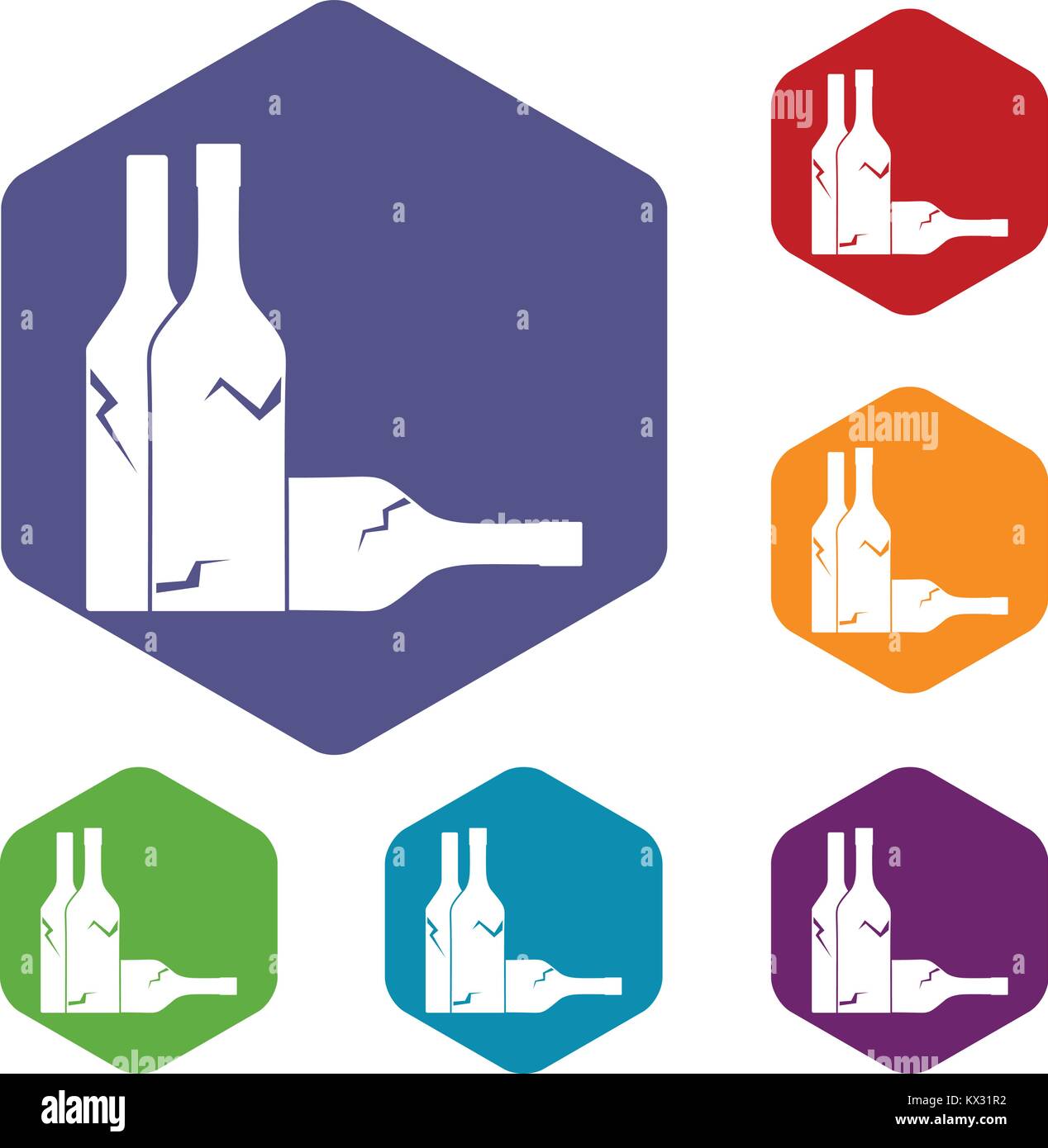 Bottles icons set Stock Vector Image & Art - Alamy