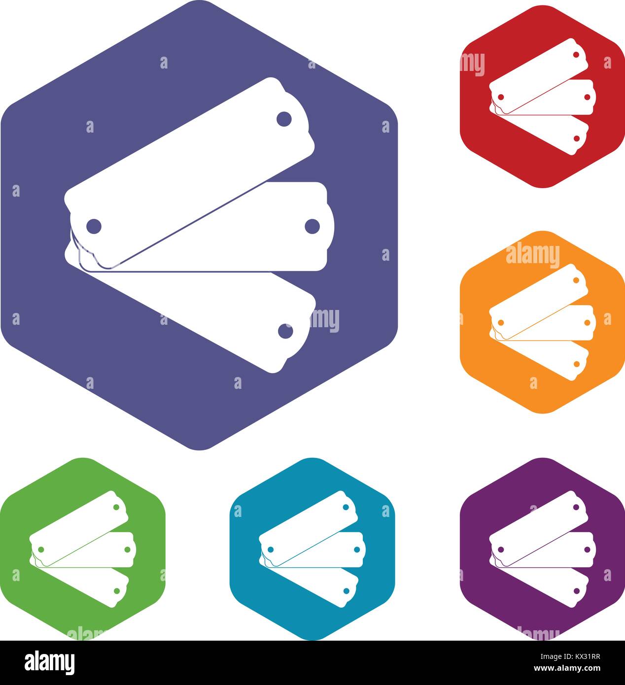 Three tags icons set Stock Vector Image & Art - Alamy