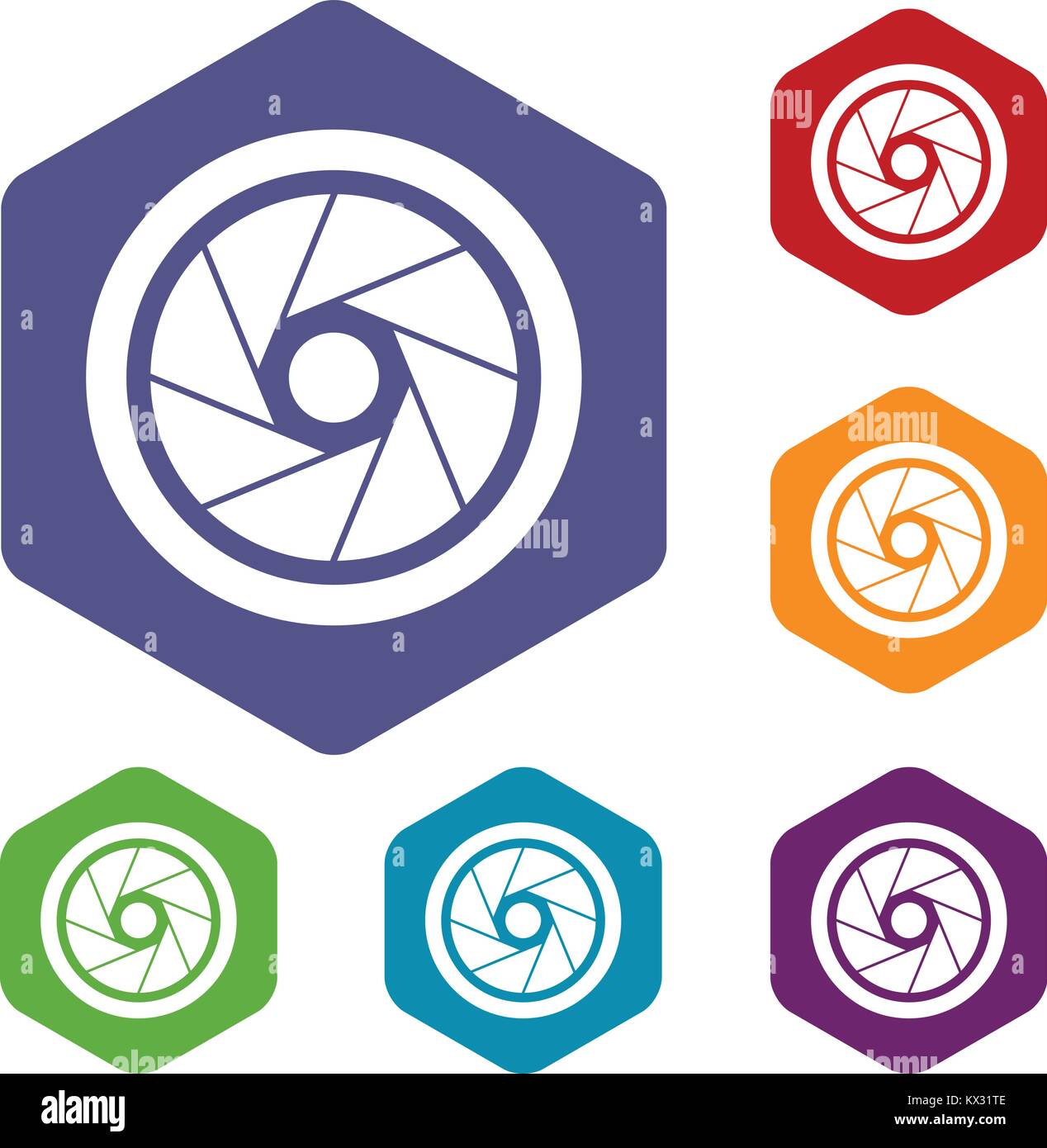 Small objective icons set Stock Vector Image & Art - Alamy