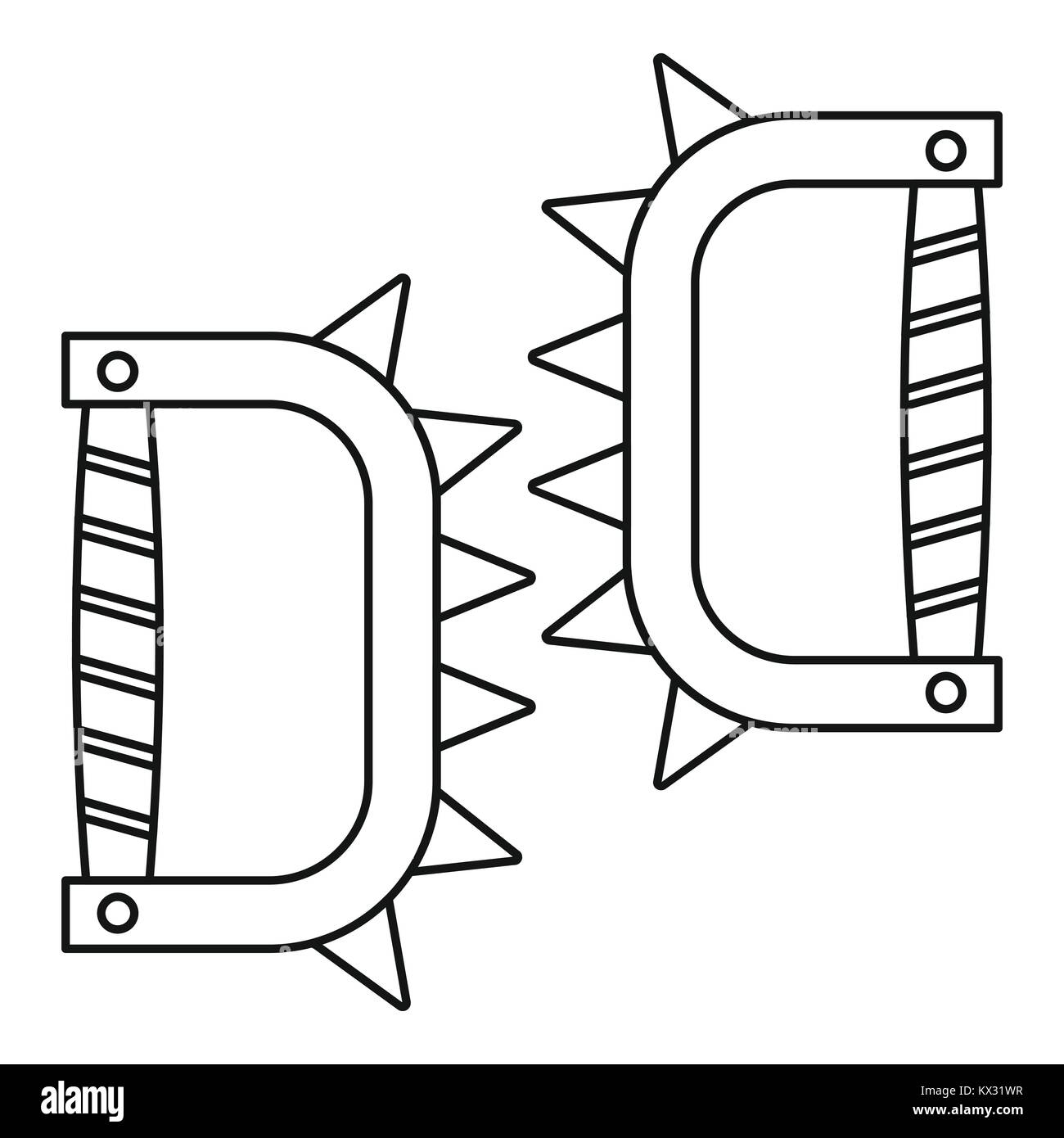 Knuckles icon, outline style Stock Vector Image & Art - Alamy