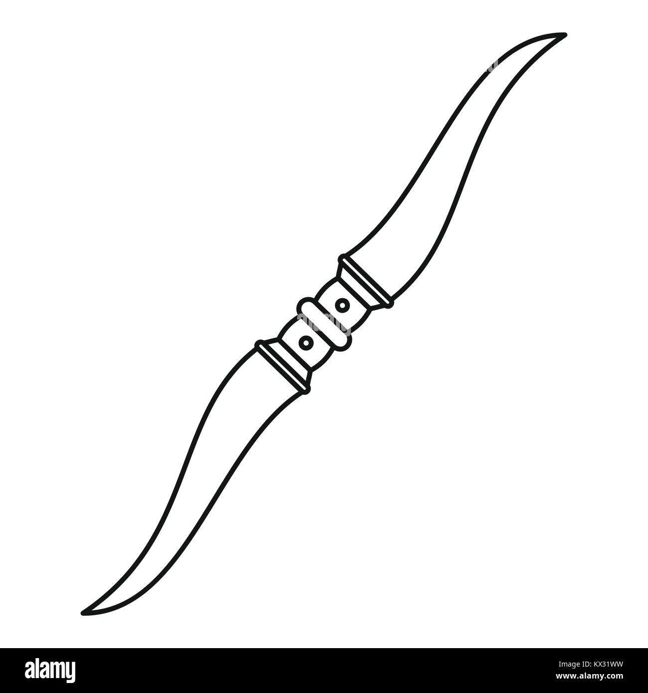 Steel throwing knife icon, outline style Stock Vector Image & Art - Alamy