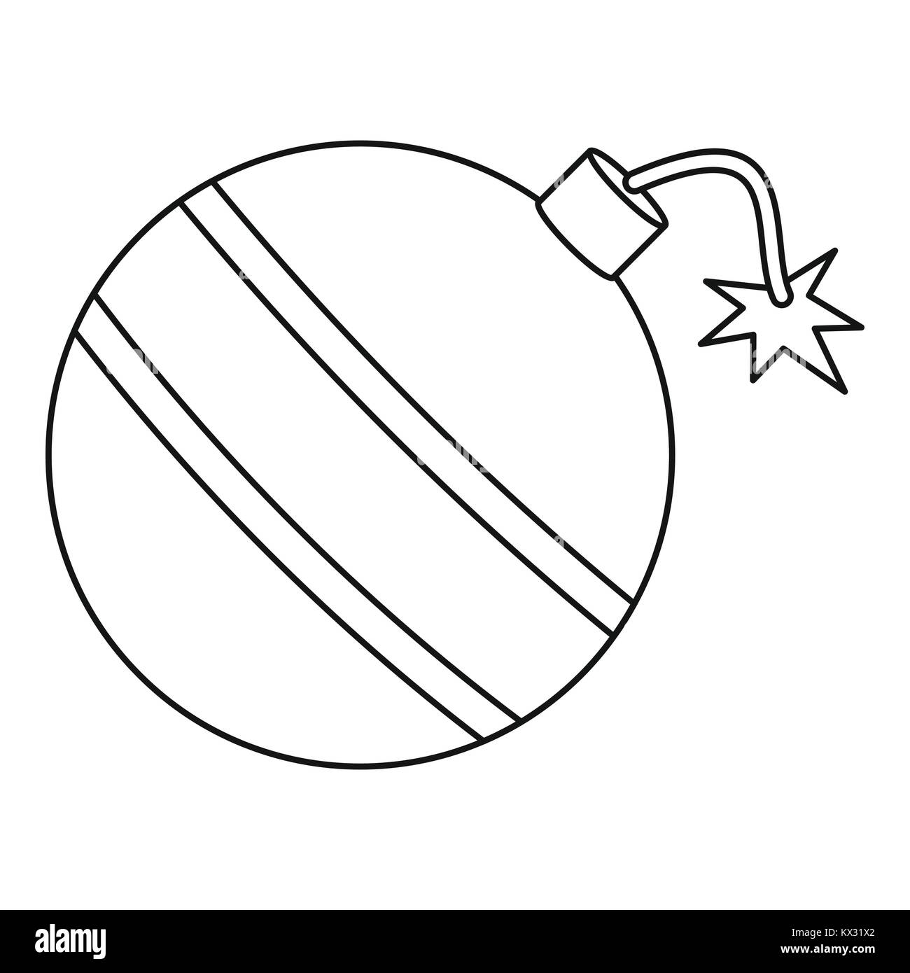 Retro bomb icon, outline style Stock Vector Image & Art - Alamy