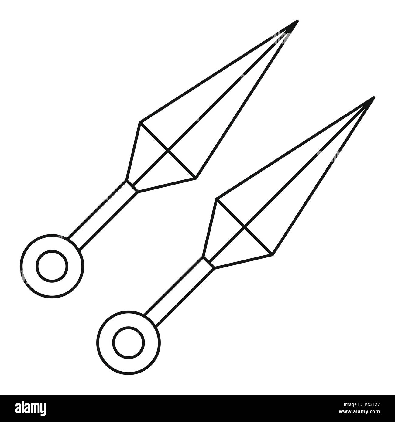 Throwing Knife Outline