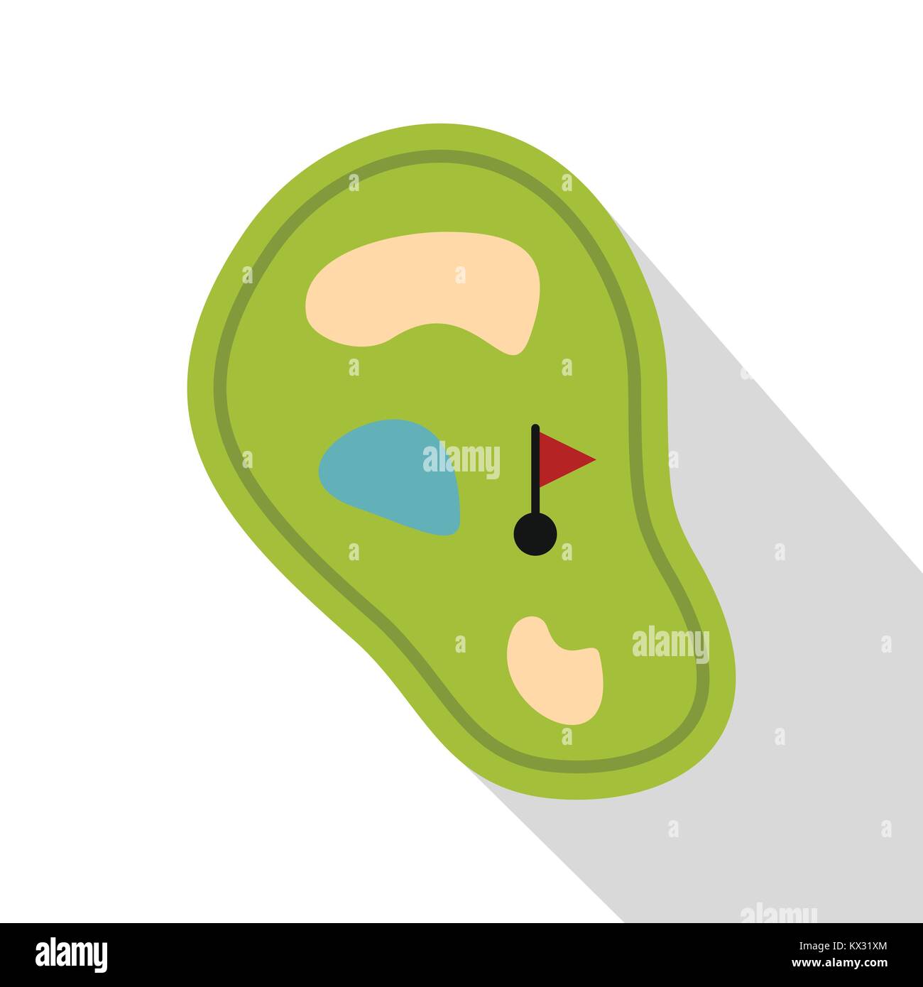 Golf course map with pond icon, flat style Stock Vector Image & Art - Alamy