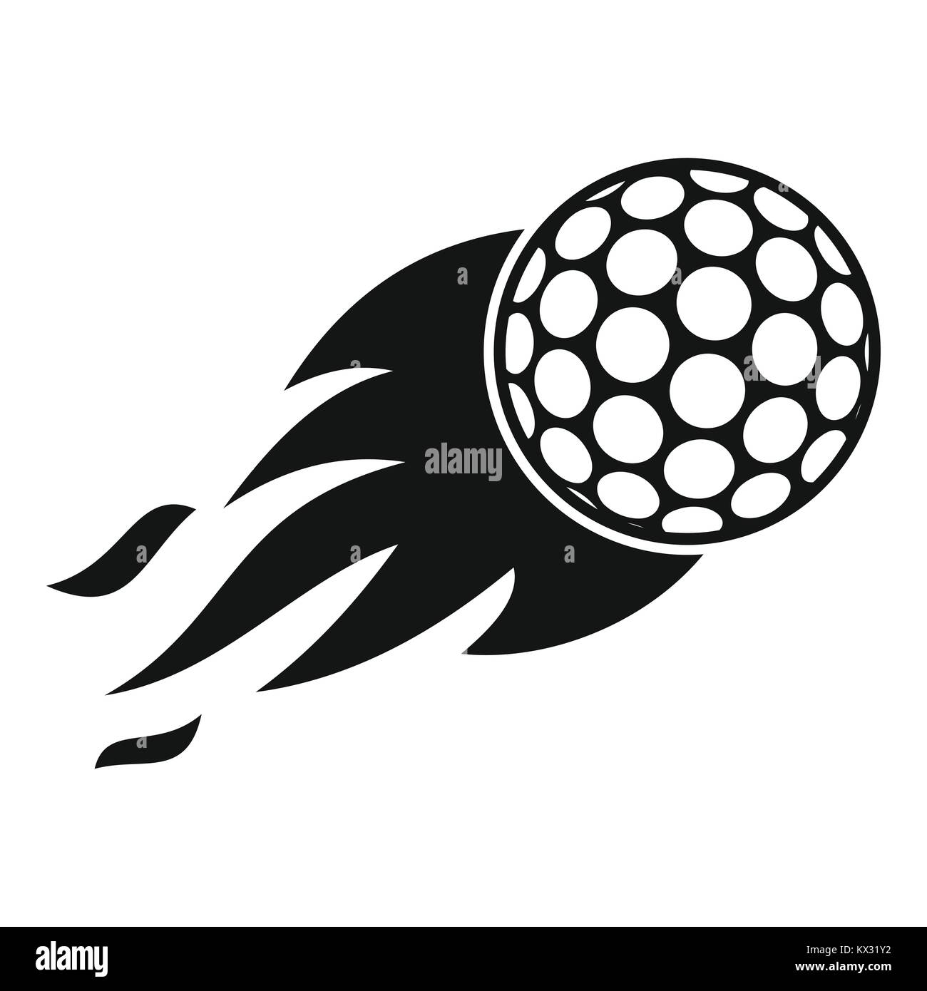 Burning golf ball icon, simple style Stock Vector Image & Art - Alamy