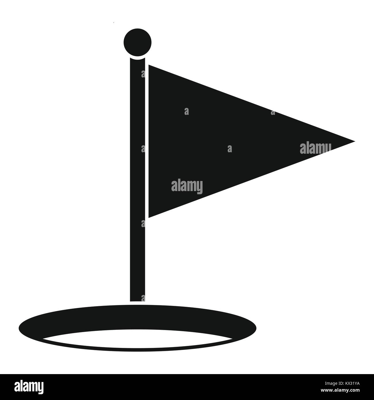 Golf flag icon, simple style Stock Vector Image & Art - Alamy