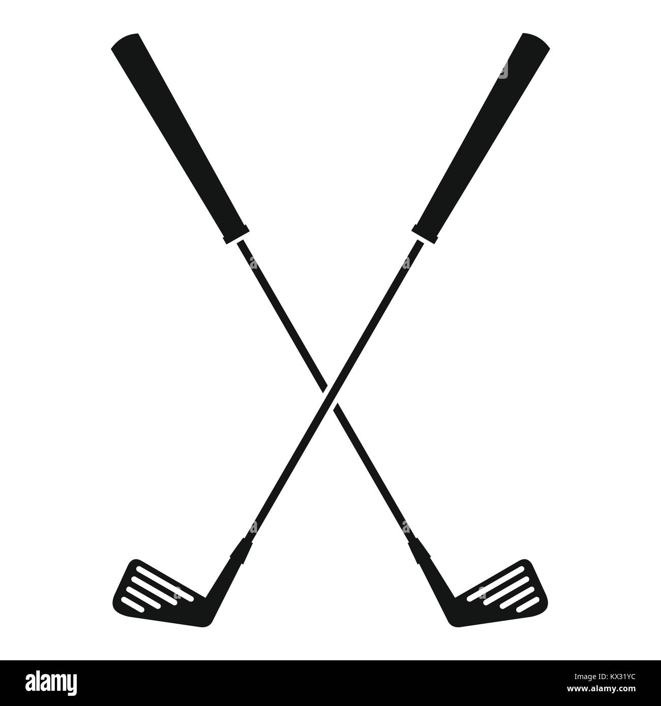 Two golf clubs icon, simple style Stock Vector Image & Art - Alamy