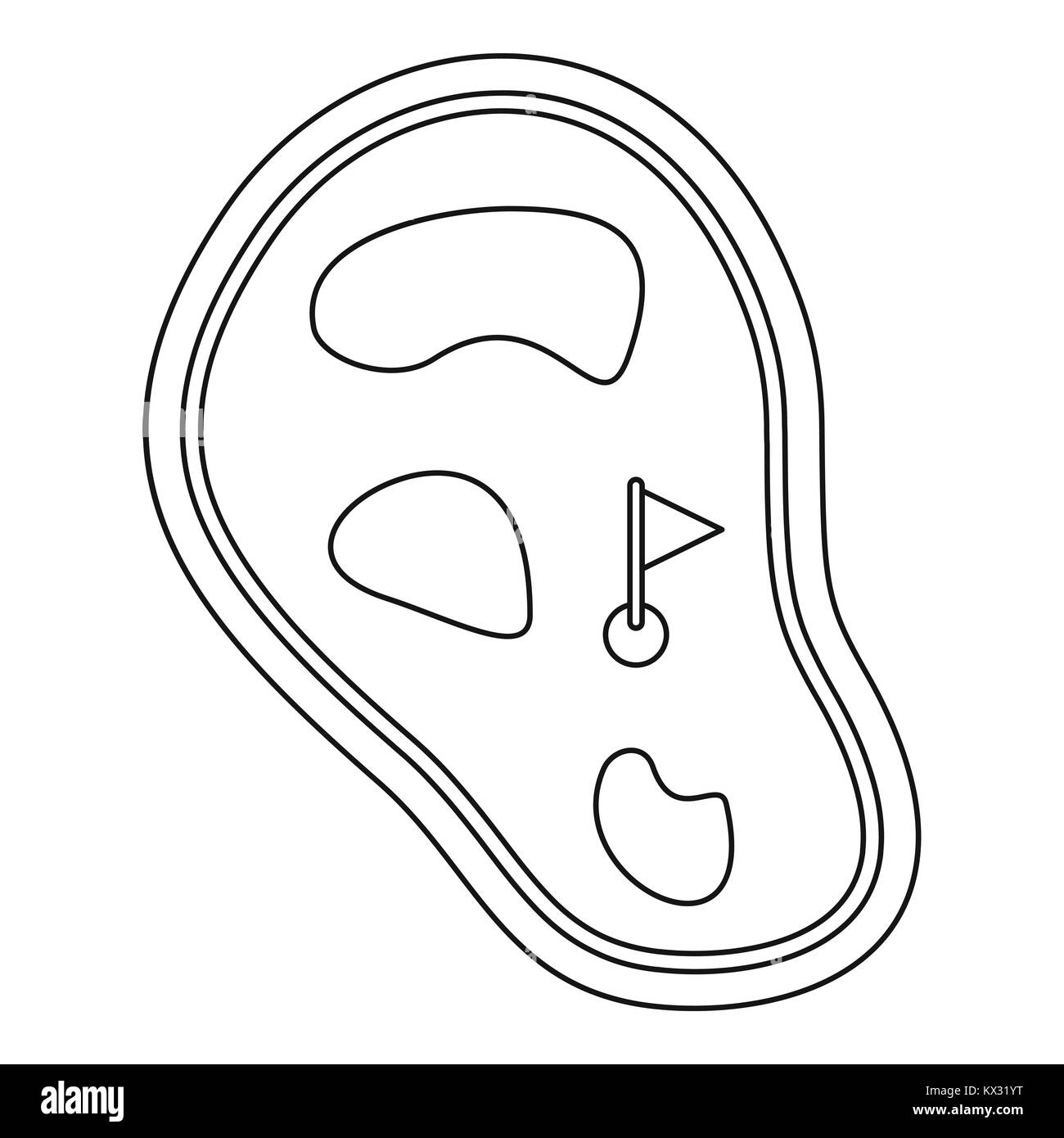 Golf course map icon, outline style Stock Vector Image & Art - Alamy