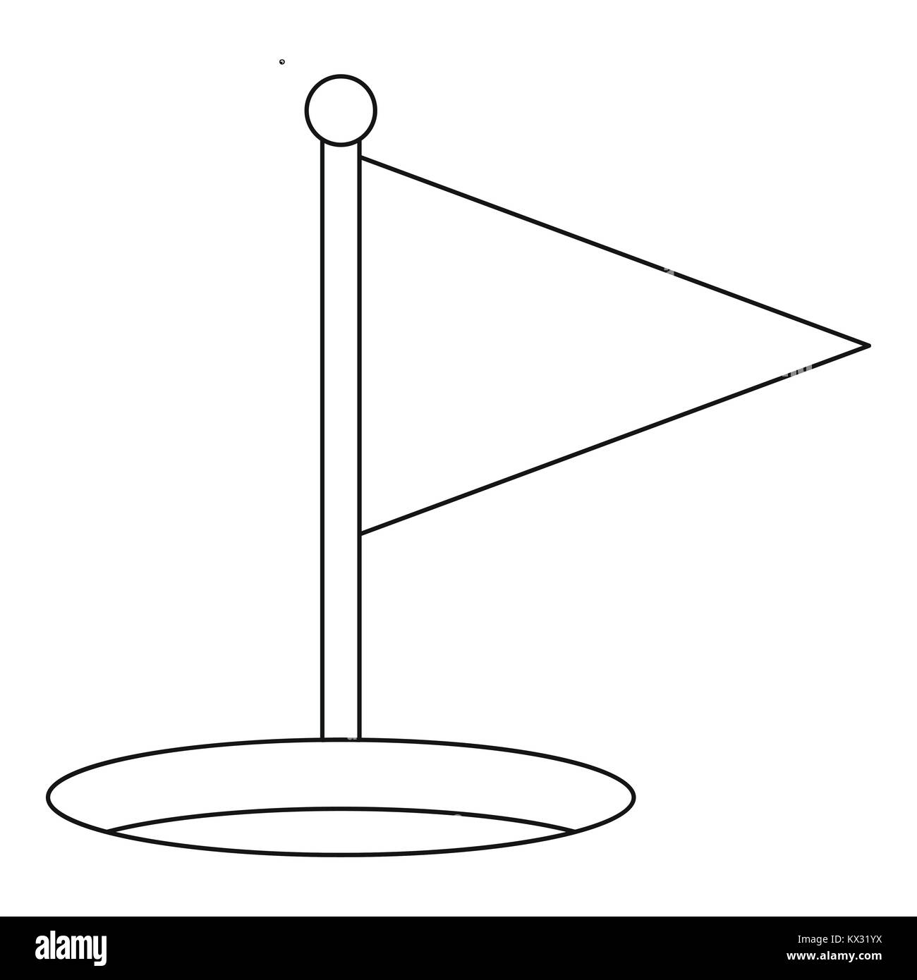 Triangle flag icon, outline style Stock Vector Image & Art - Alamy