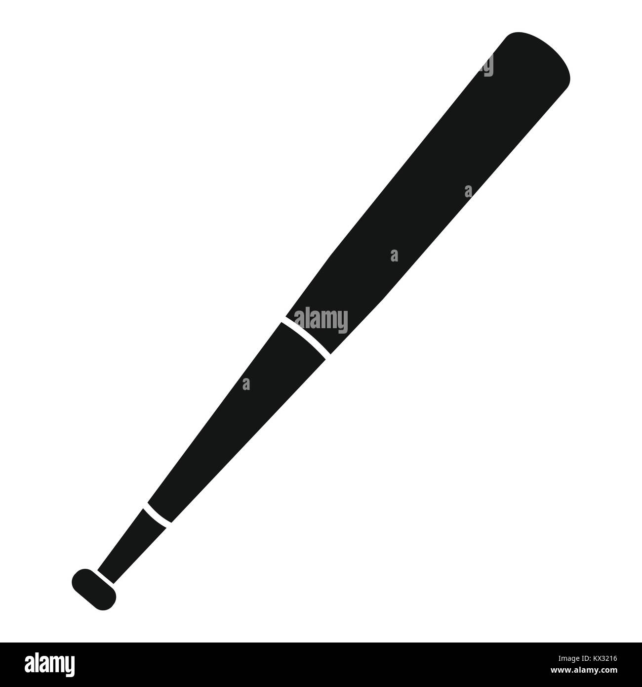 Black baseball bat icon, simple style Stock Vector Image & Art - Alamy