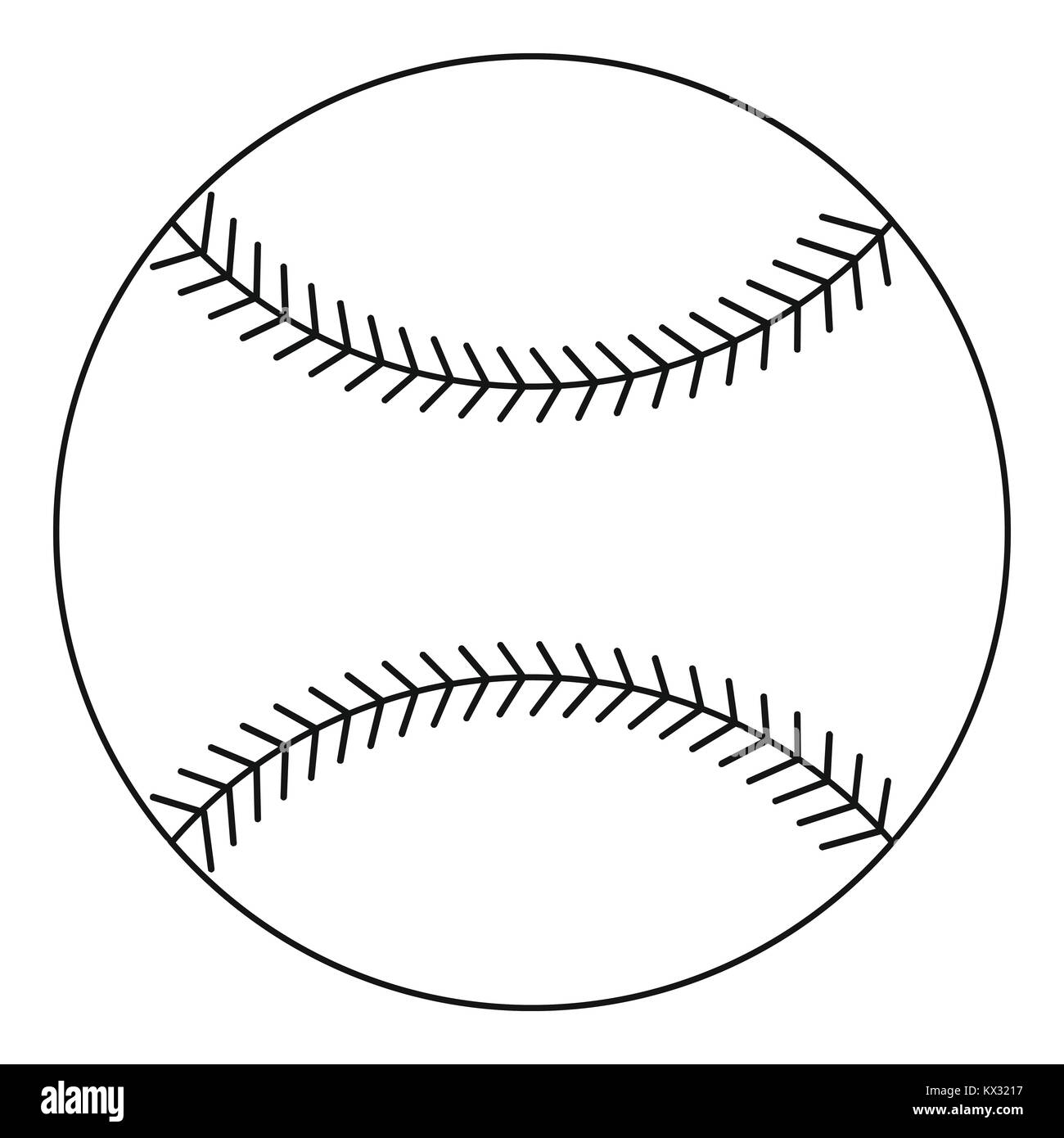 Baseball ball icon, outline style Stock Vector Image & Art - Alamy