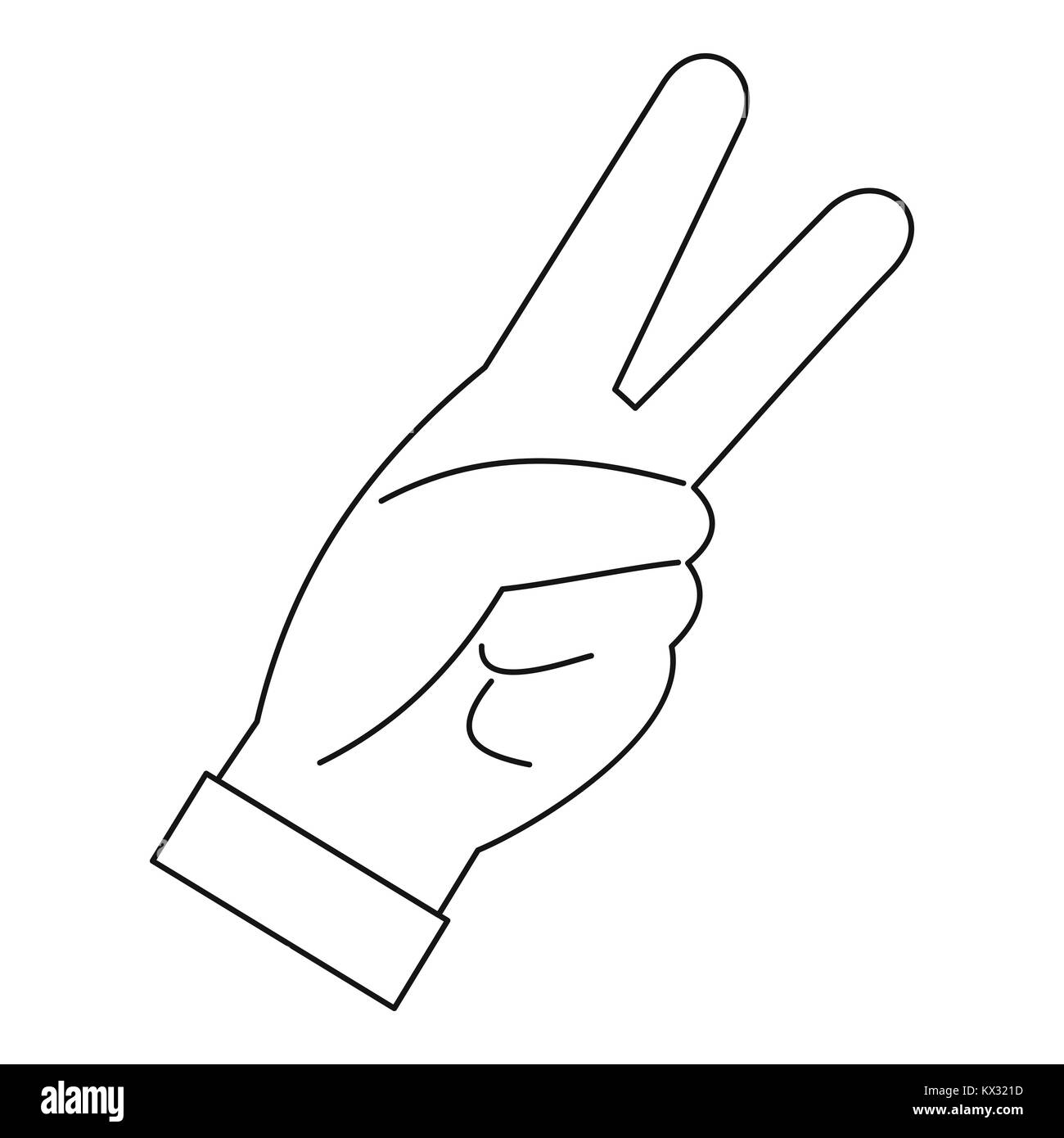 Two Fingers V Sign Stock Photos & Two Fingers V Sign Stock Images - Alamy
