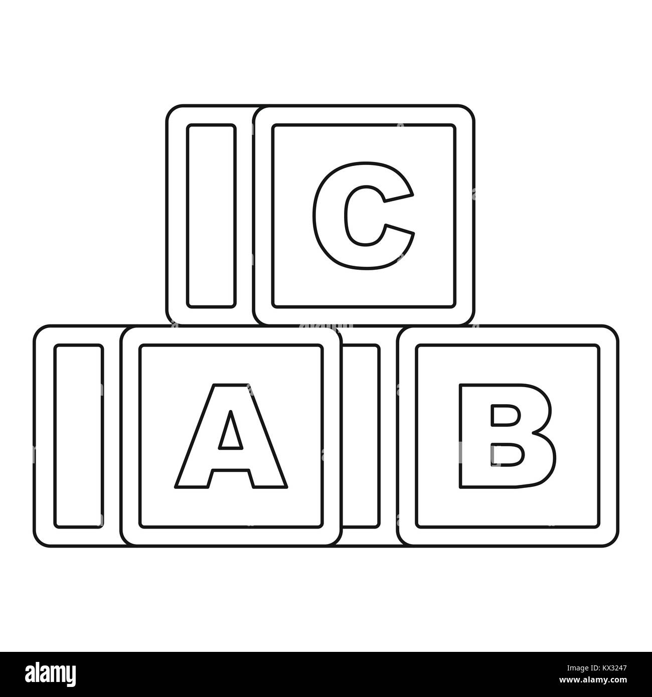 Abc Blocks Coloring Pages