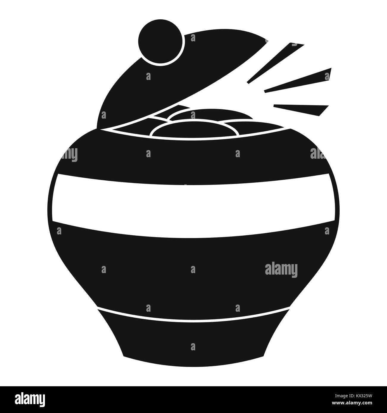 Pot full of gold coins icon, simple style Stock Vector Image & Art - Alamy