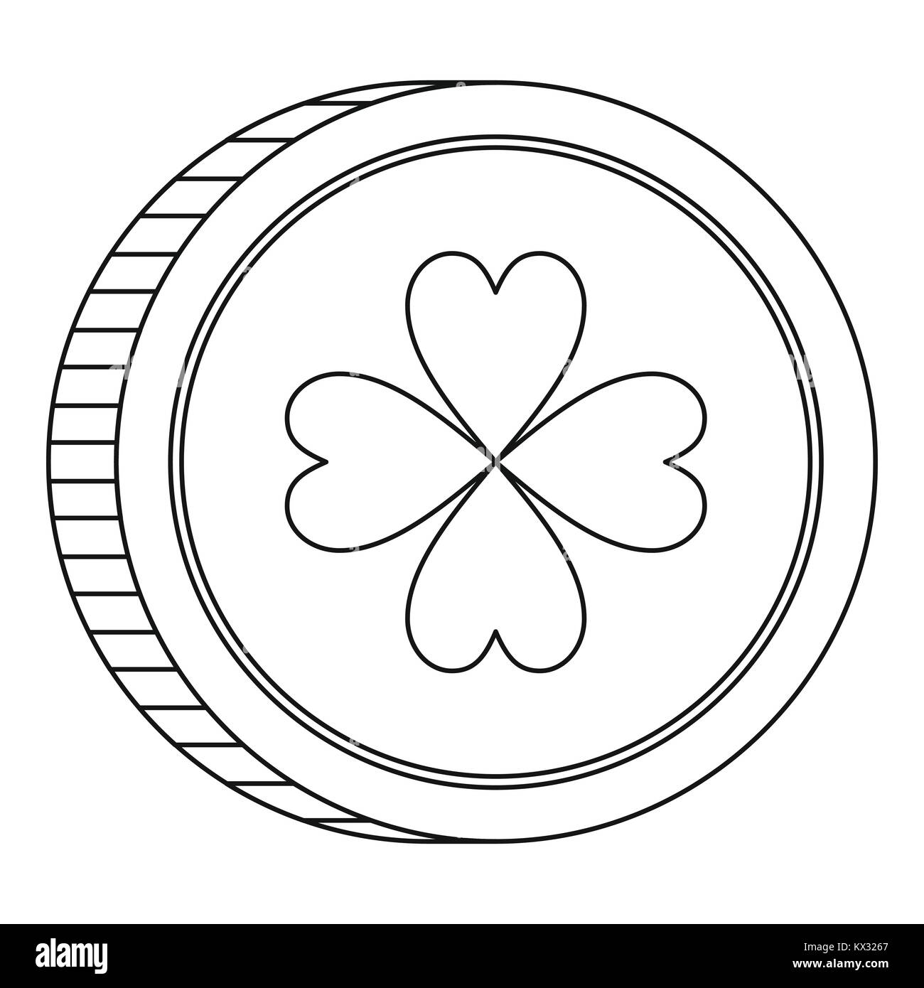 Coin icon , outline style Stock Vector Image & Art - Alamy