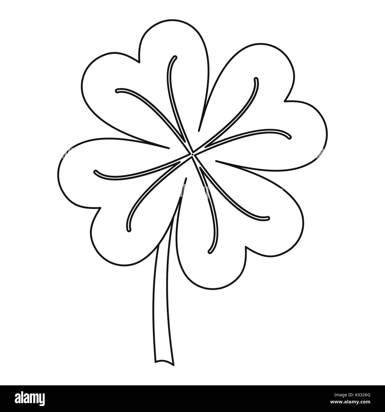 Clover icon , outline style Stock Vector Image & Art - Alamy