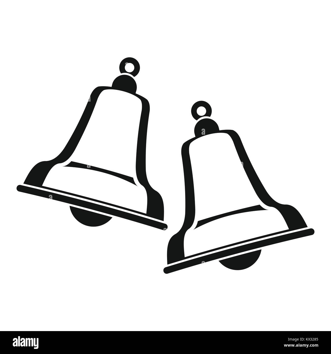 Bells icon , simple style Stock Vector Image & Art - Alamy
