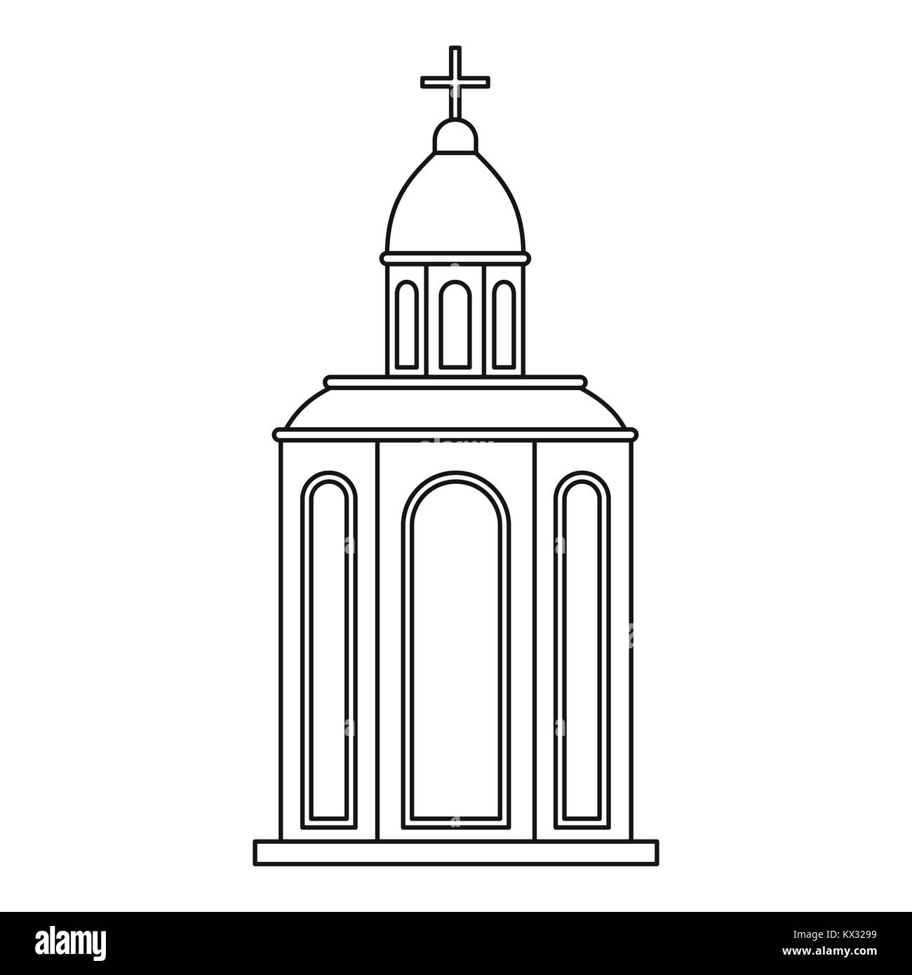 Church icon , outline style Stock Vector Image & Art - Alamy