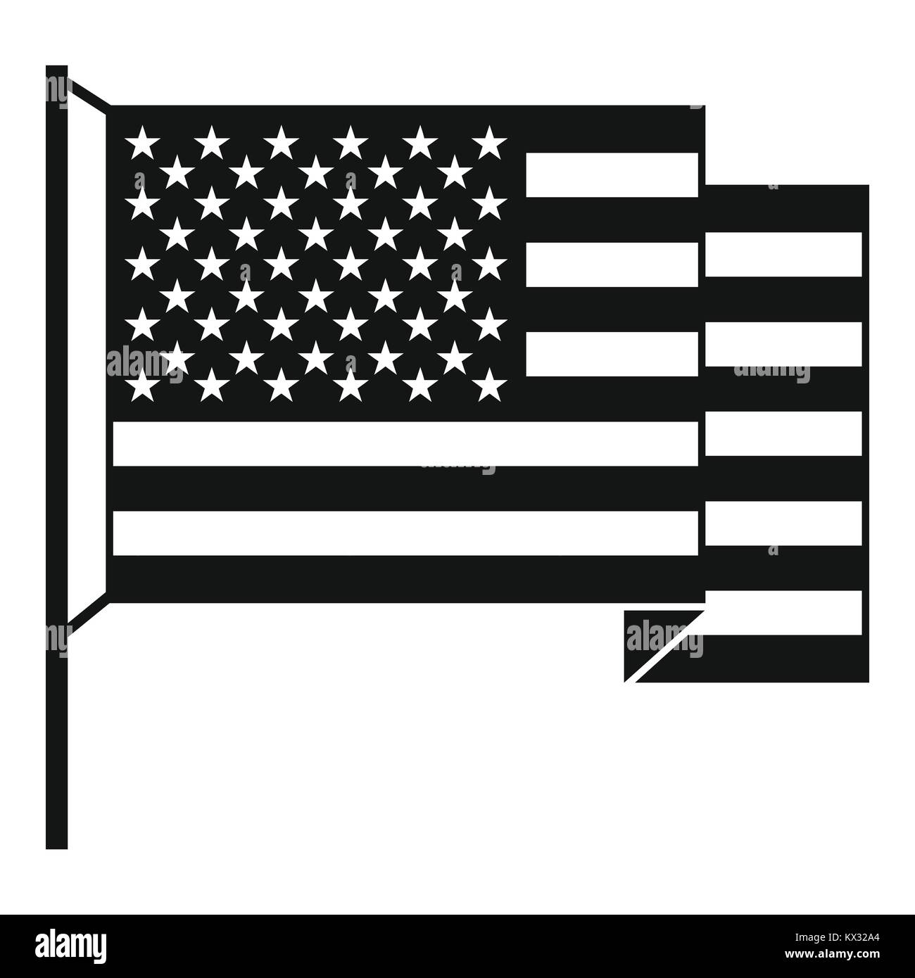 American flag icon , simple style Stock Vector Image & Art - Alamy