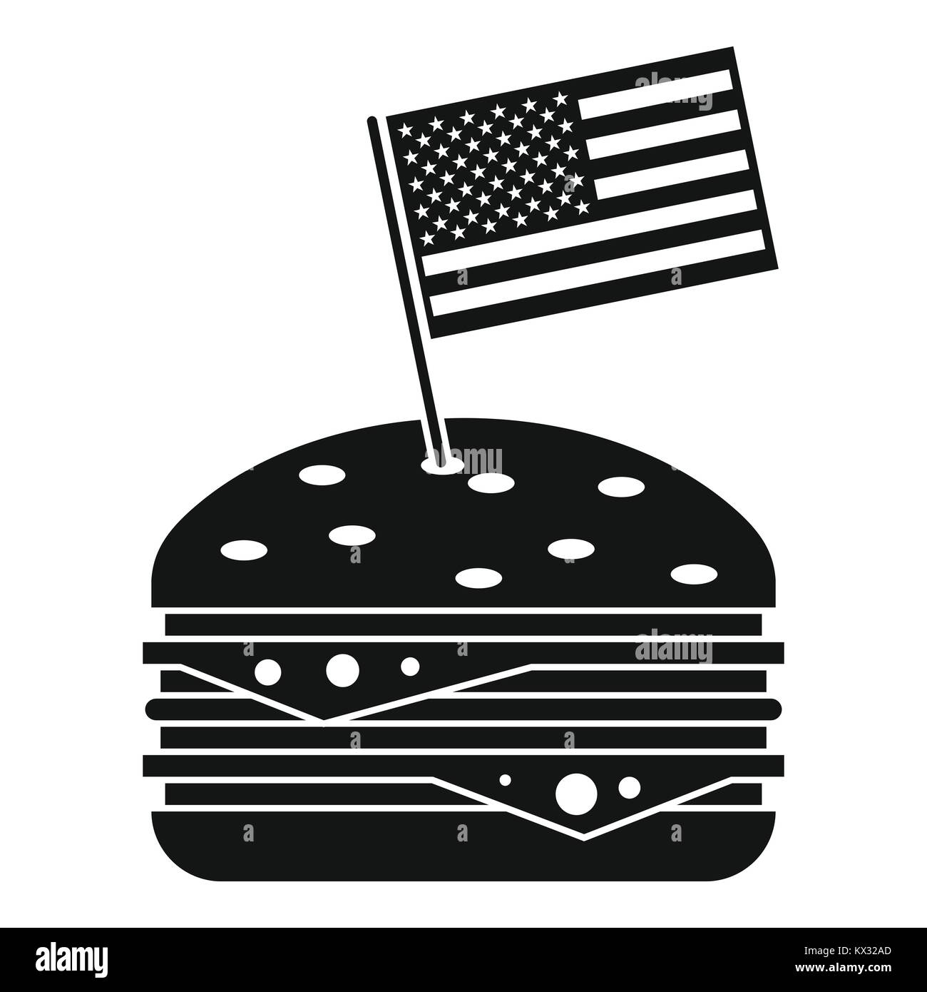 Hamburger icon , simple style Stock Vector Image & Art - Alamy