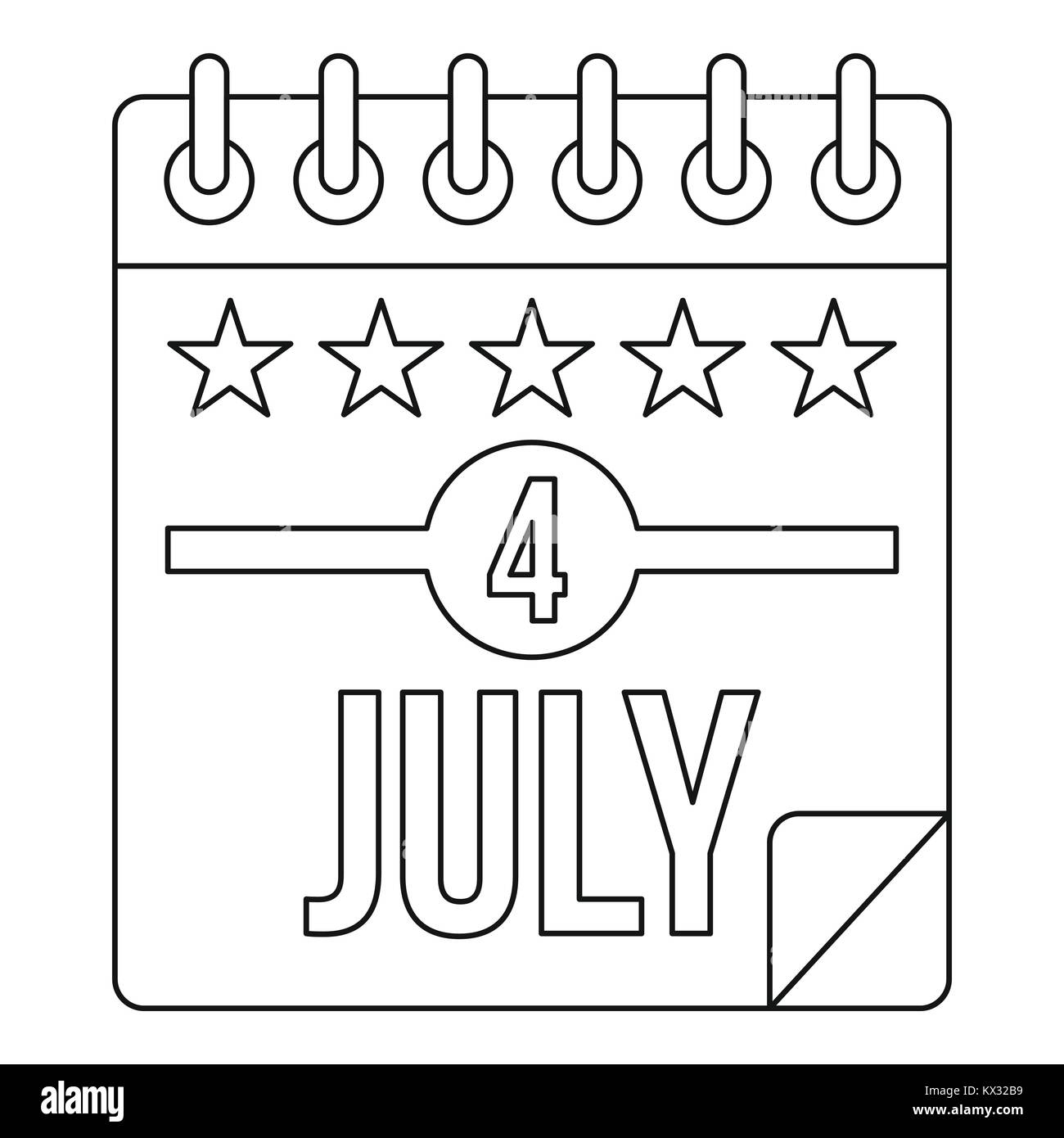 Independence day icon , outline style Stock Vector Image & Art - Alamy