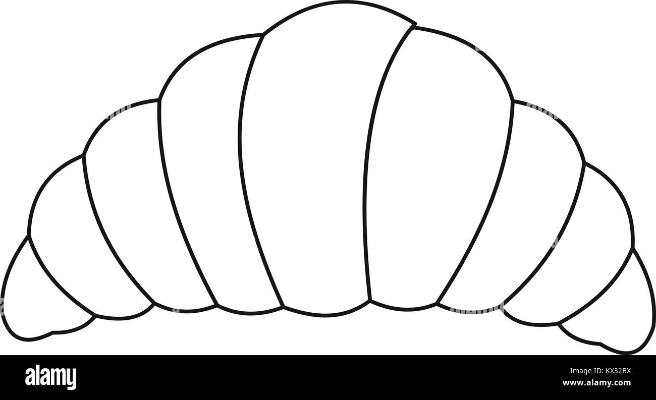 Croissant icon, outline style Stock Vector Image & Art - Alamy