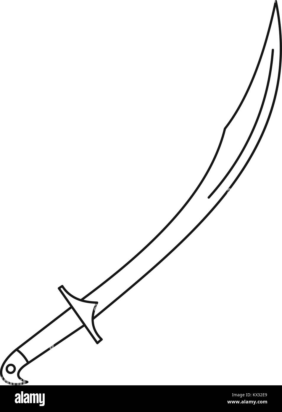 Cutlass icon, outline style Stock Vector Image & Art - Alamy