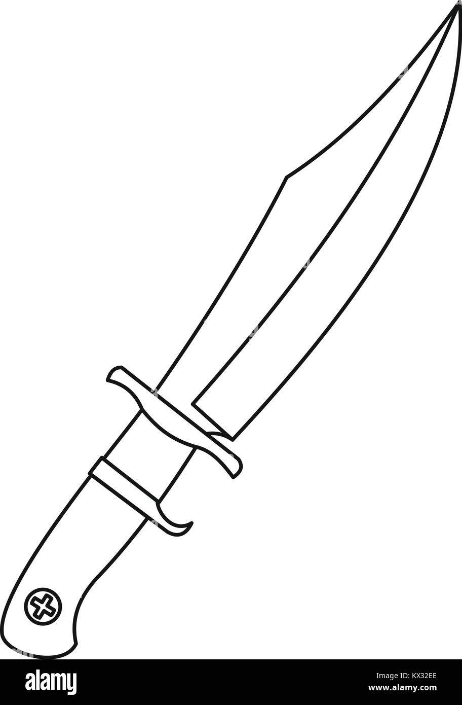 Dagger icon, outline style Stock Vector Image & Art - Alamy