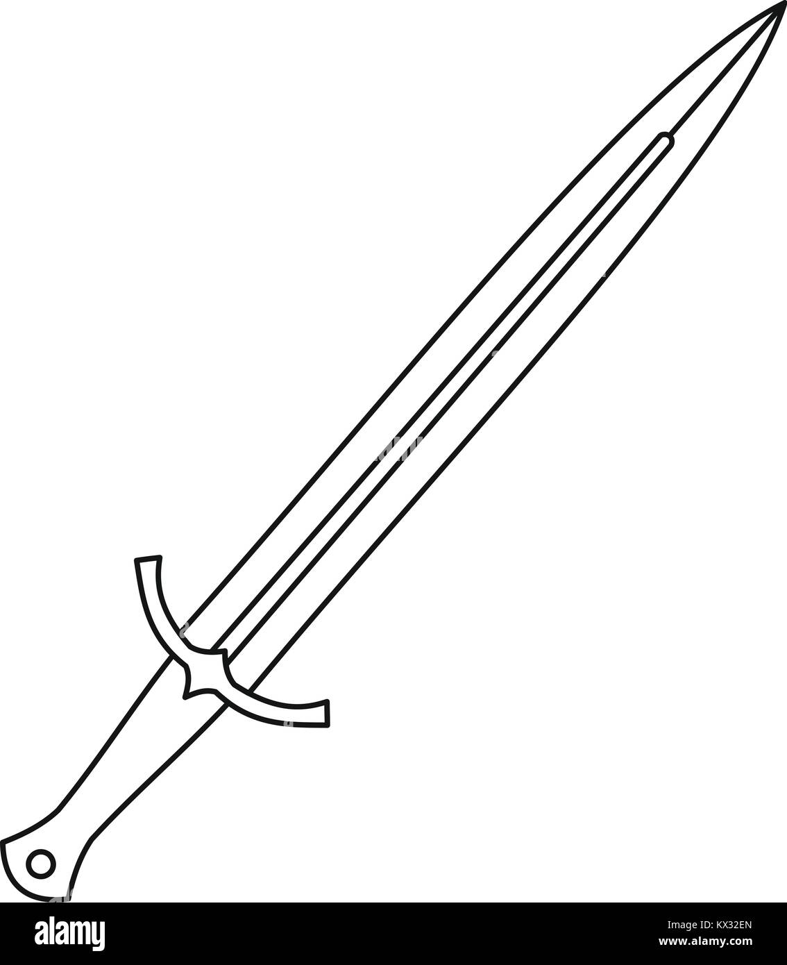 Long sword icon, outline style Stock Vector Image & Art - Alamy