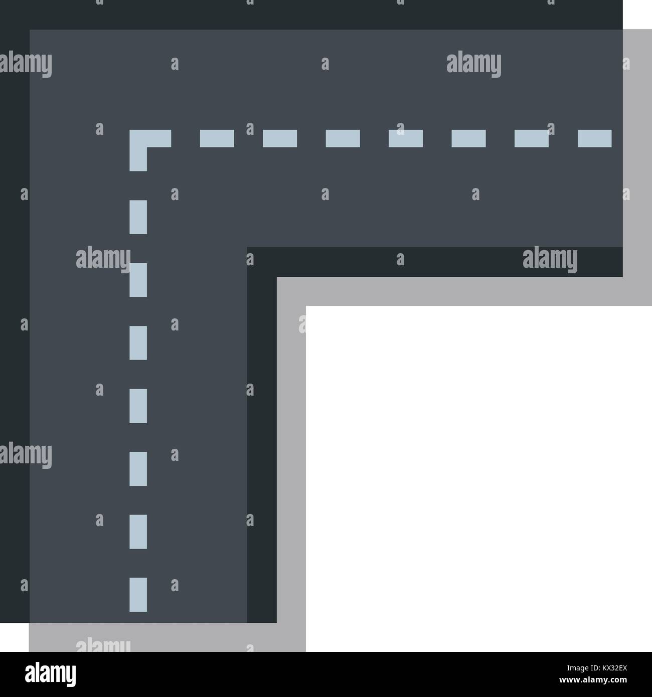 Turning road icon, flat style Stock Vector Image & Art - Alamy
