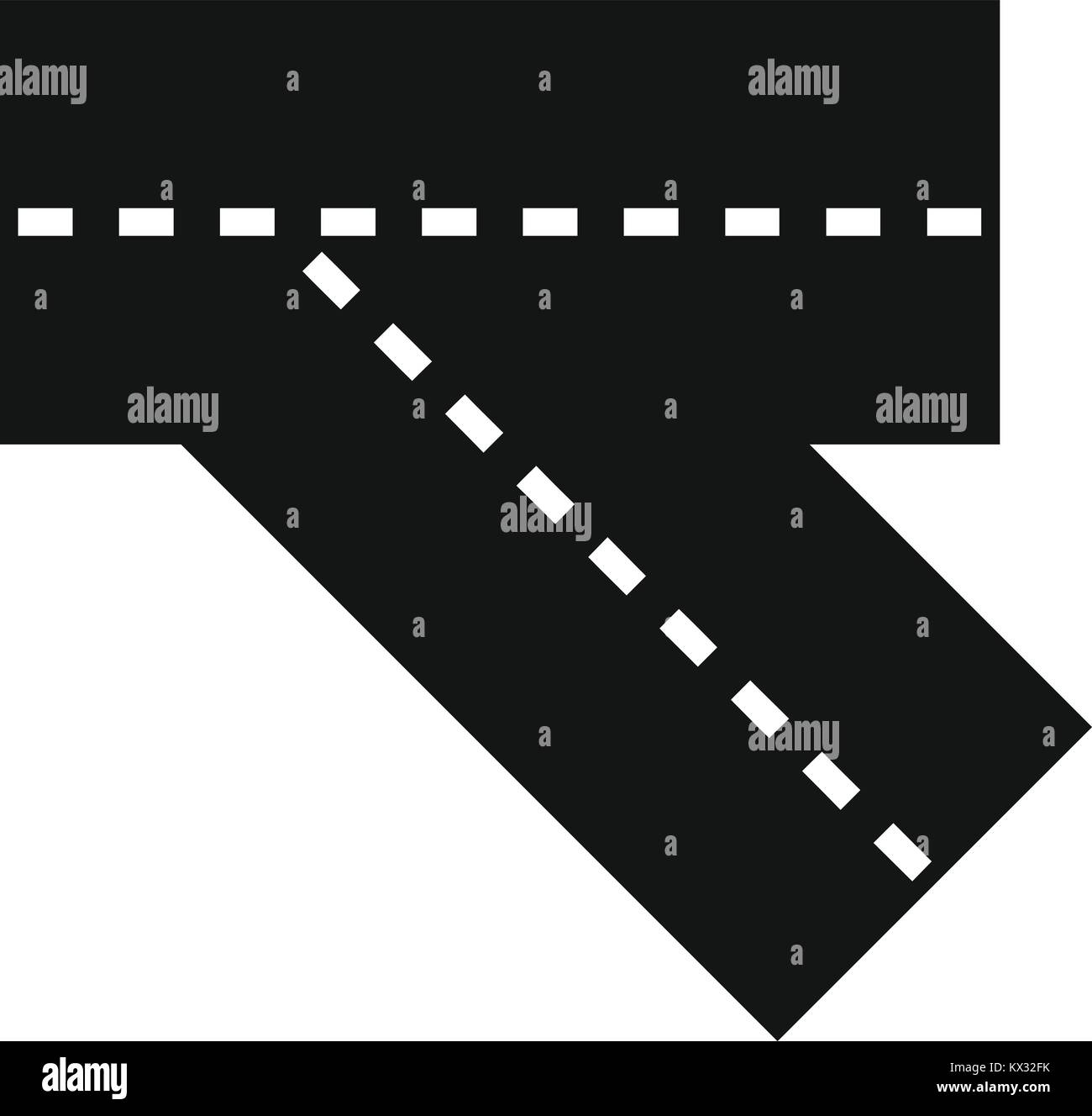 Road turn markings Stock Vector Images - Alamy