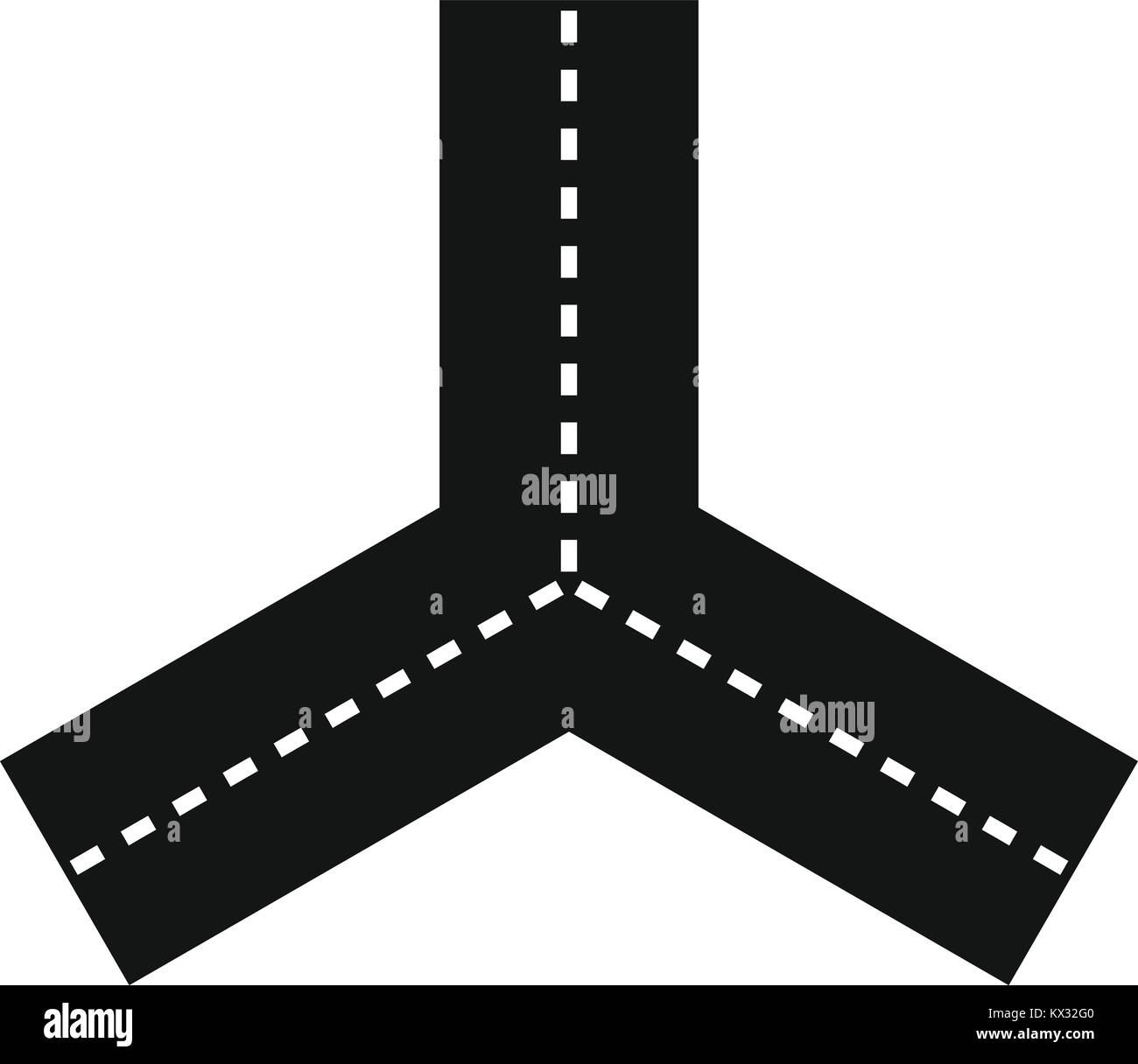 Three roads icon, simple style Stock Vector Image & Art - Alamy