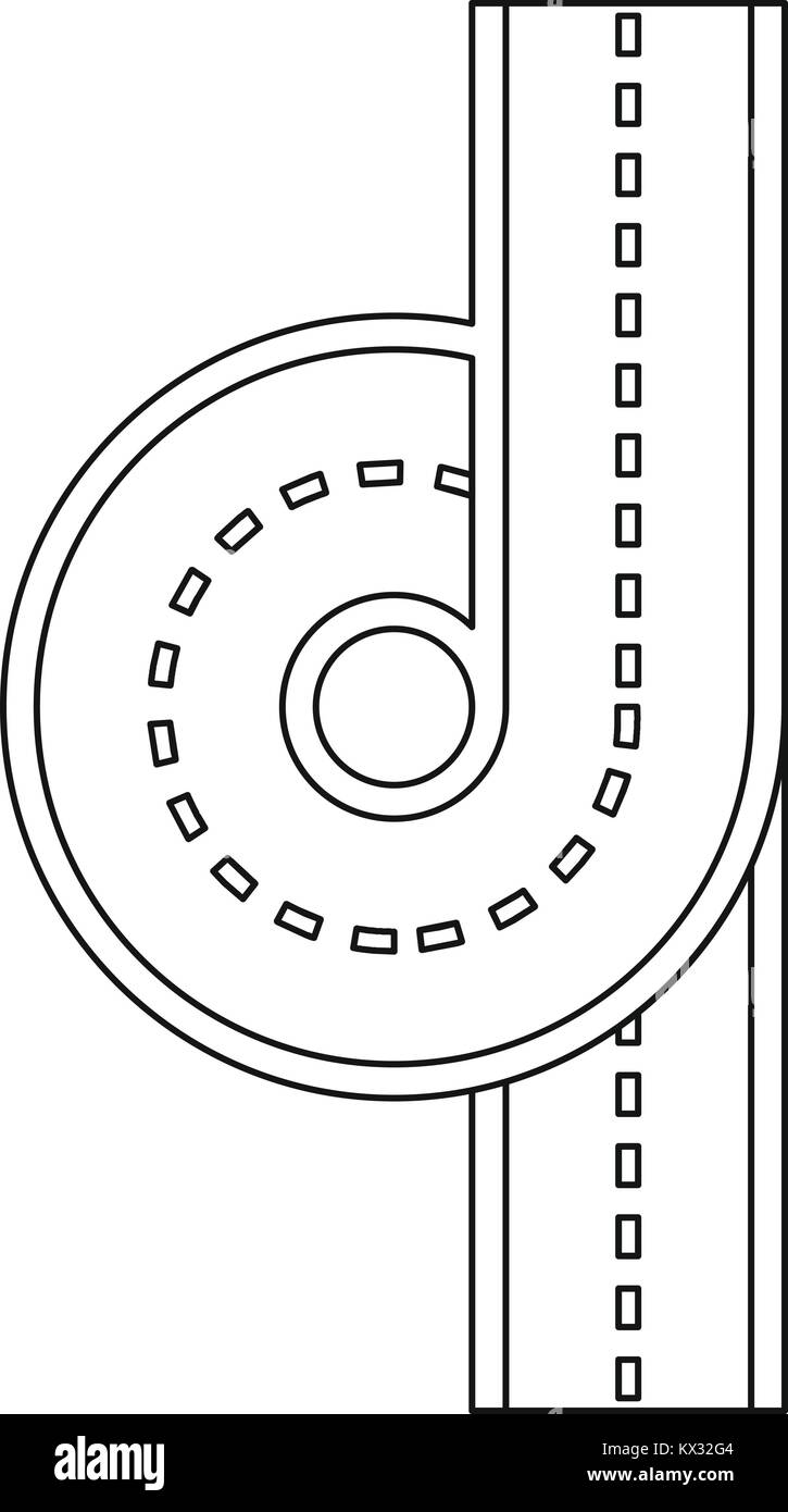 Road junction icon, outline style Stock Vector Image & Art - Alamy