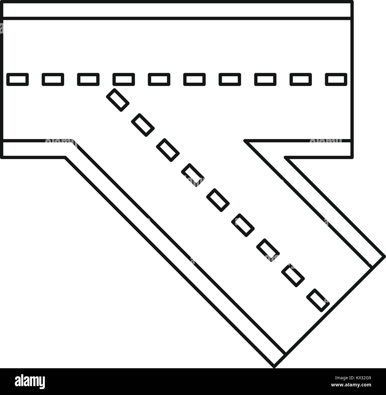 Turn road icon , outline style Stock Vector Image & Art - Alamy